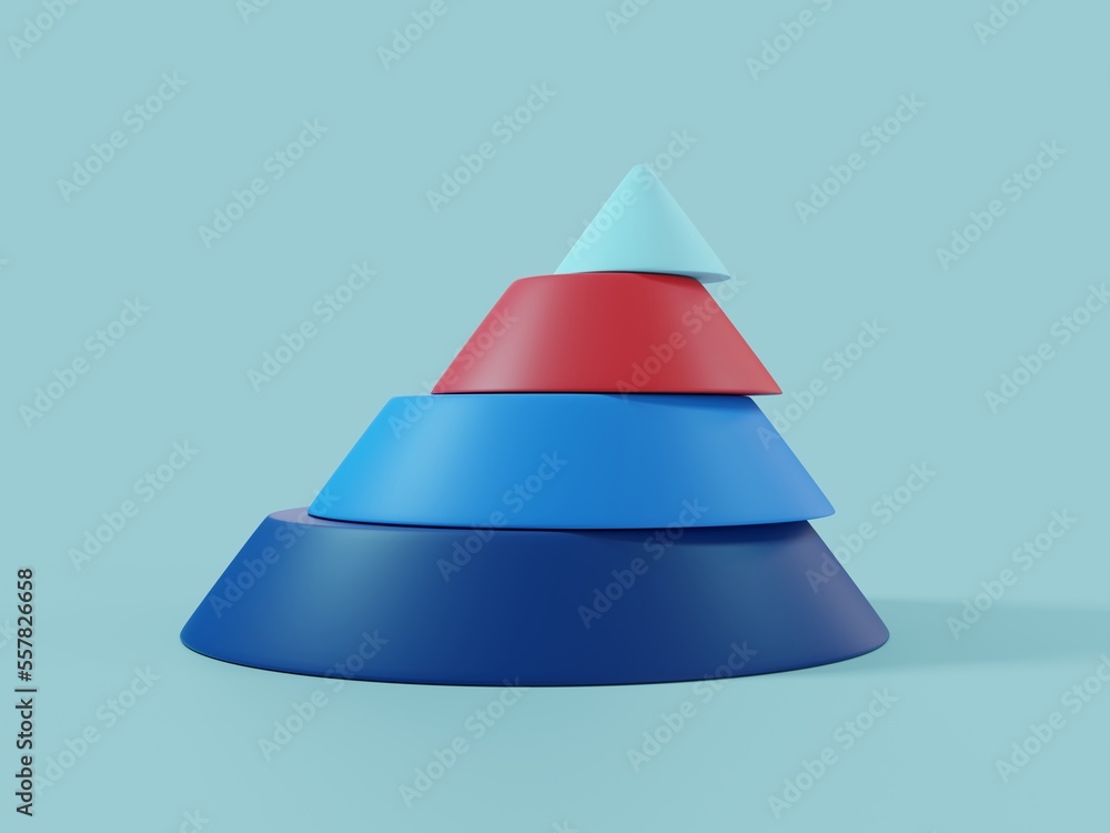 Cone diagram with shifted layers. Color blogs for data visualization ...