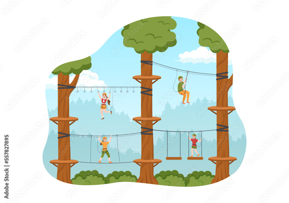 Obstacle Course Cartoon