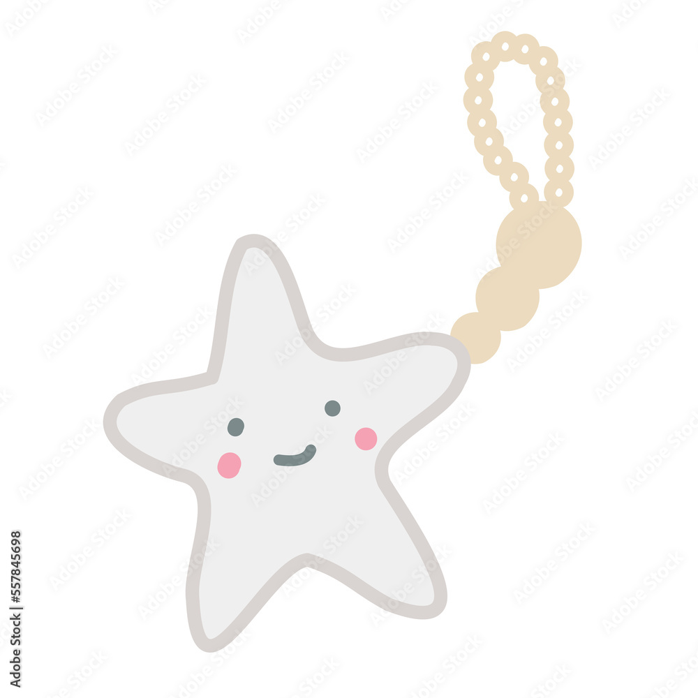 Aesthetic Star Shaped Baby Born Toys Collection Set Stock Illustration ...