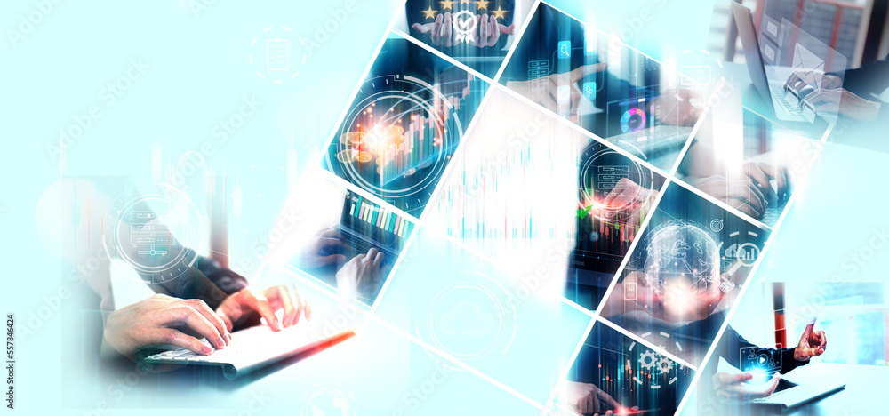 Technology and social network Global business structure of networking ...