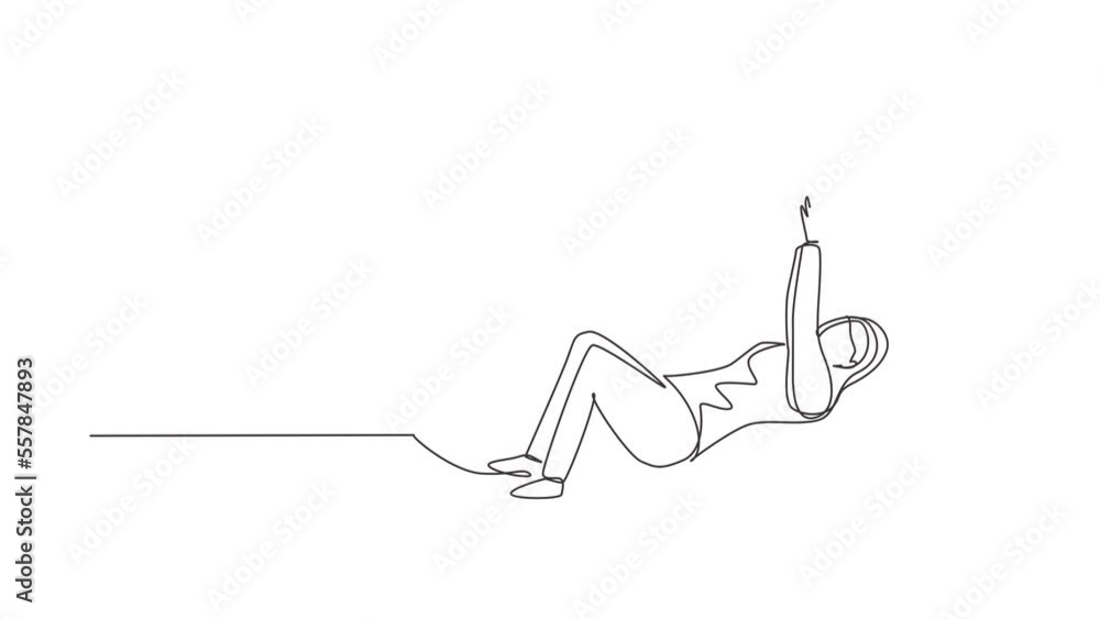 Self drawing animation of single one line draw physiotherapy ...