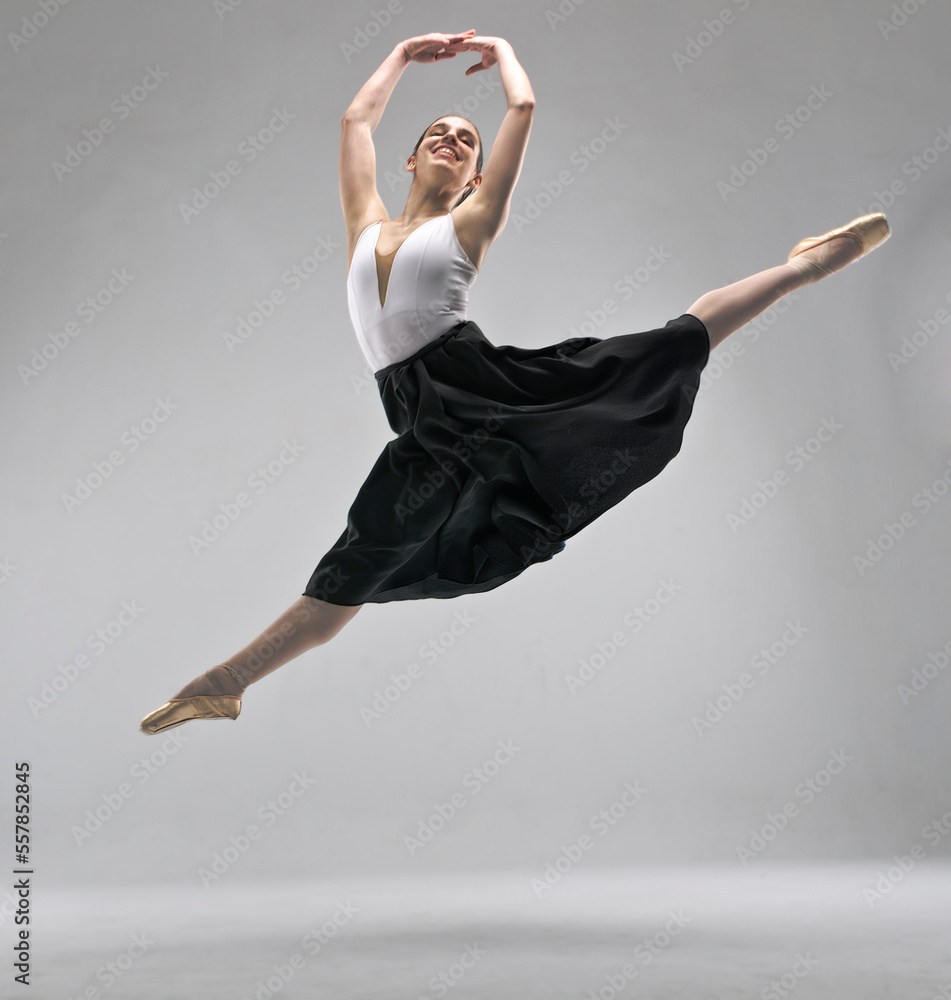 Black Ballet Dancer Jumping