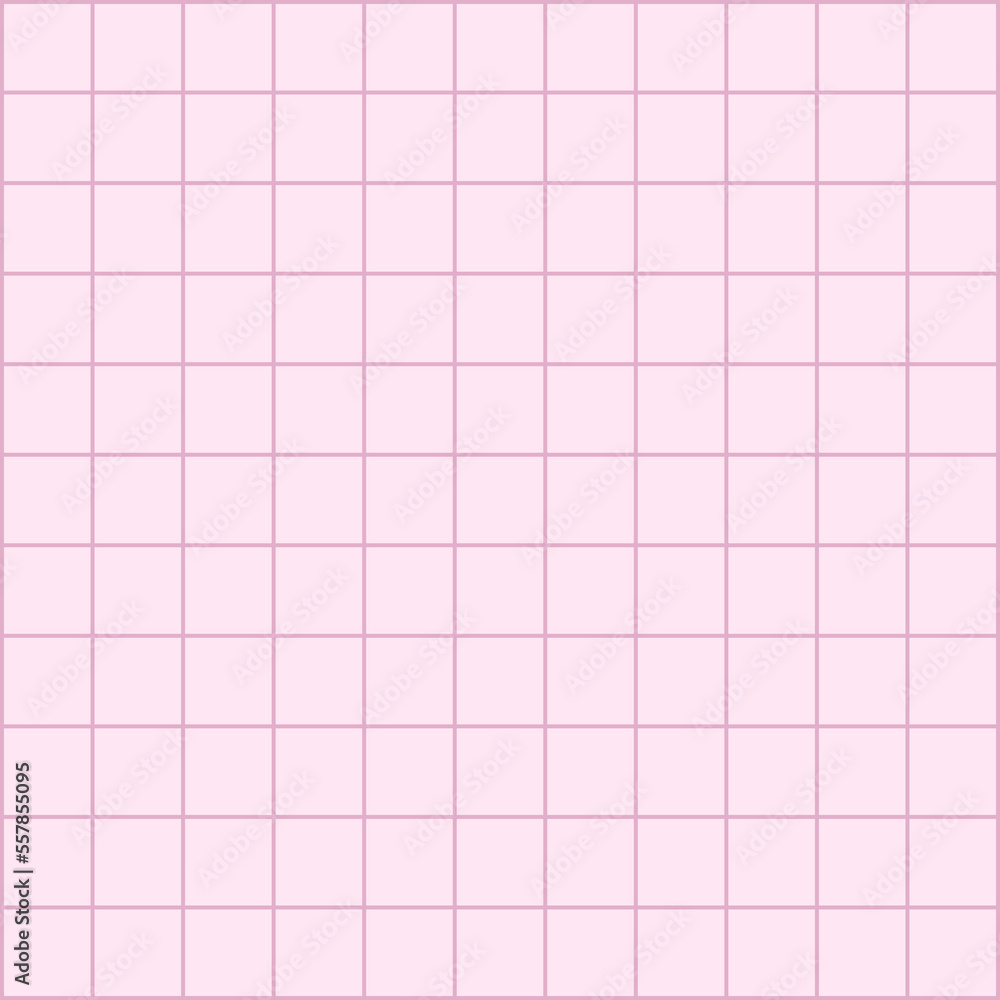 cute pink grid paper notes, planner, journal, reminder, memo decoration ...