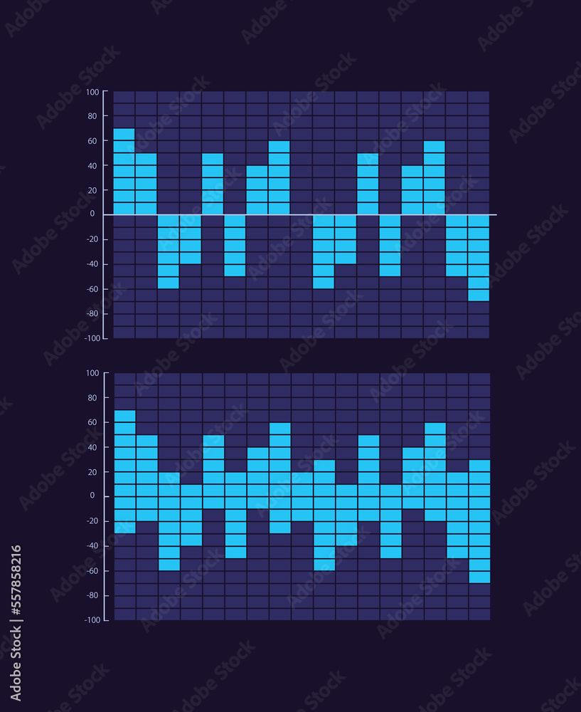 Stockvector Bi-directional column infographic chart design template set ...