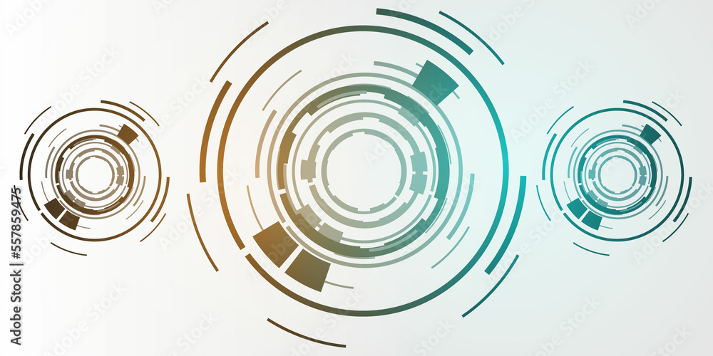 Abstract technological background with various technological elements ...