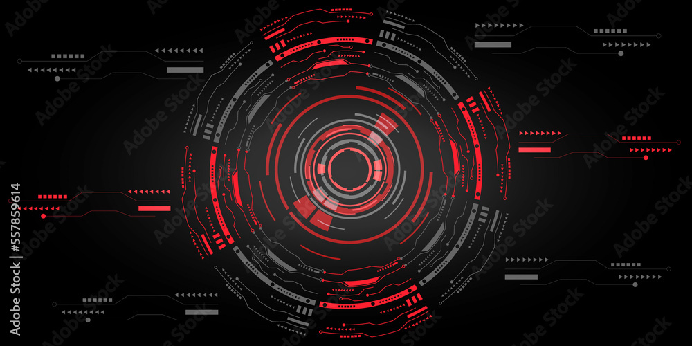 Digital modern tech screen with hi tech digital element technology ...