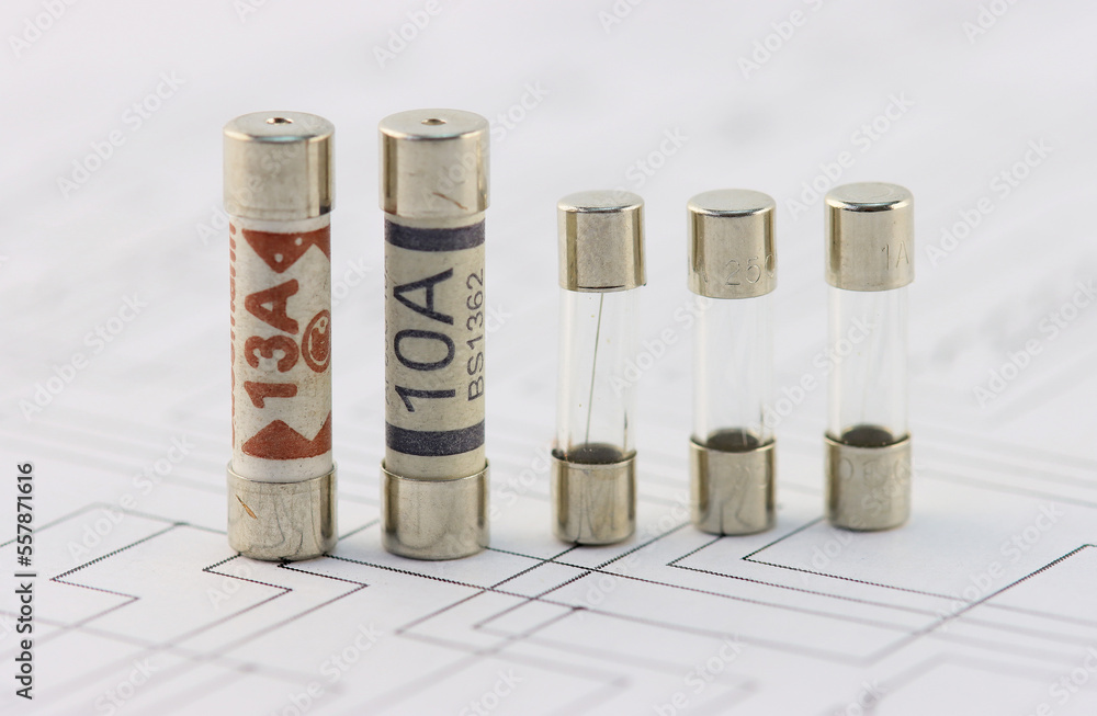 Electrical fuses for overcurrent protection in electronics. Safety ...