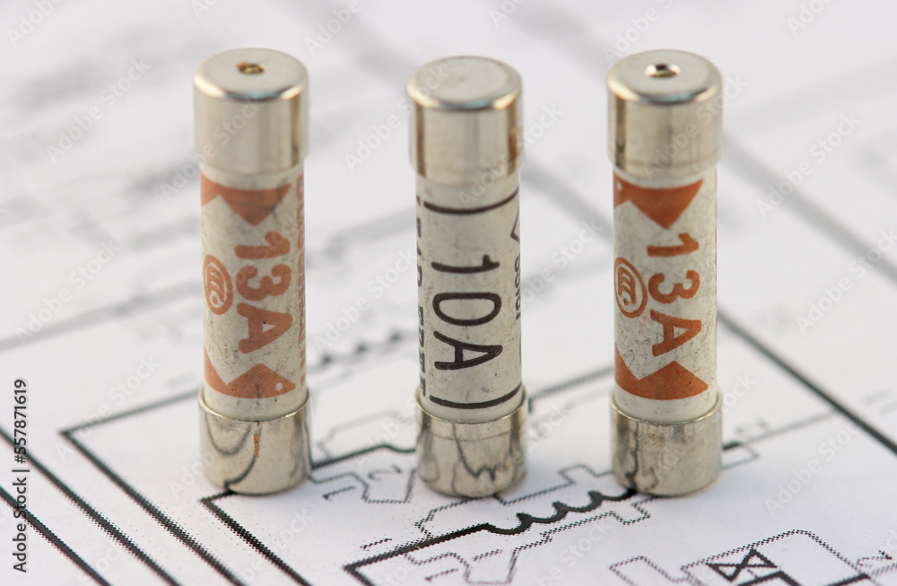 Electrical fuses for overcurrent protection in electronics. Safety ...