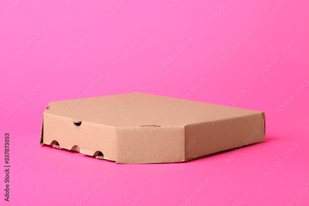 Carton food box on color background Stock Photo | Adobe Stock