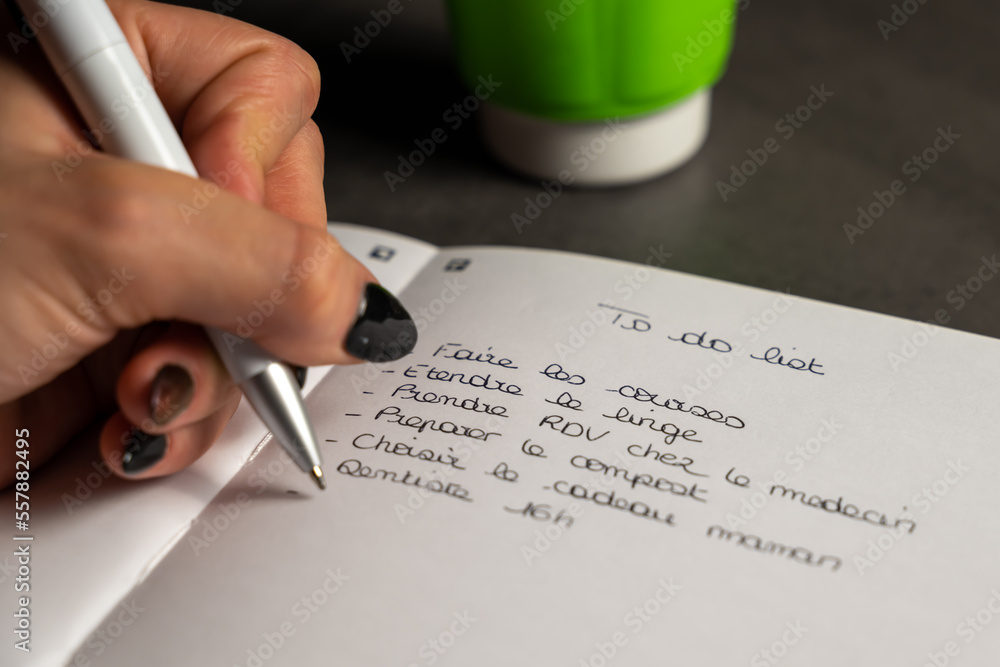 liste de choses à faire, to do list Stock Photo | Adobe Stock