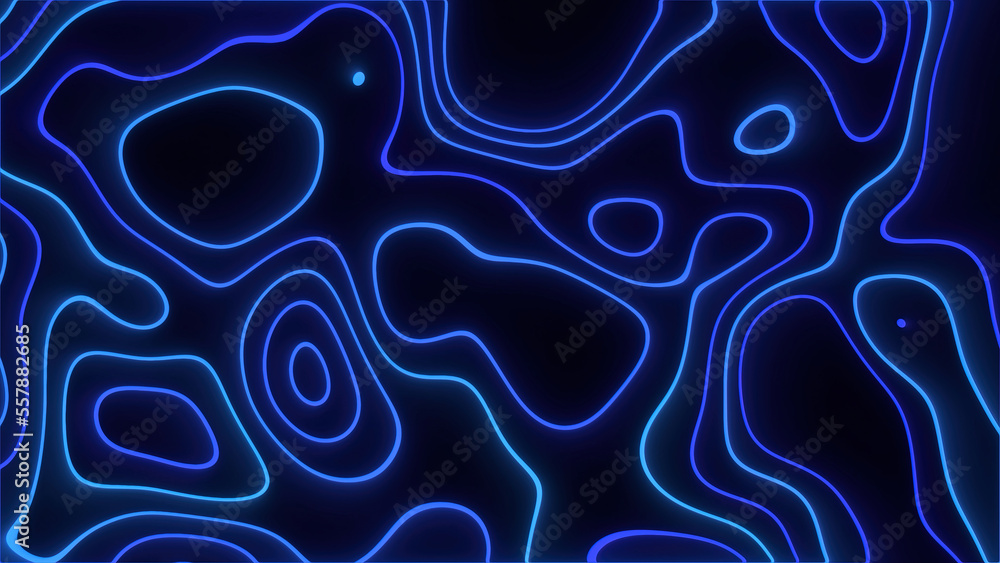 3d Topographic Map Background Concept Technology Background Topographical Lines Animating