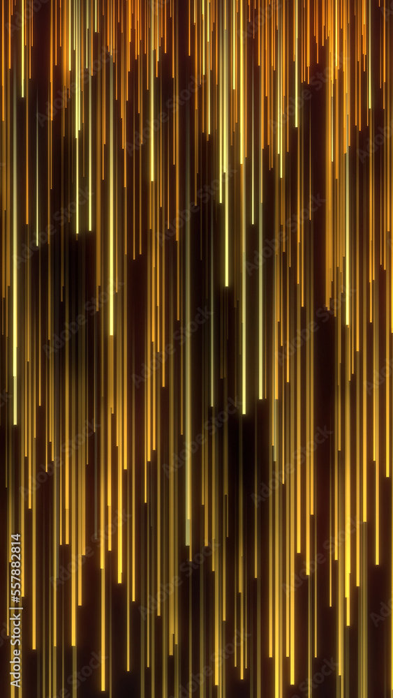 Abstract motion background Flying Gold shine particles with glitter ...