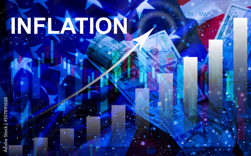 Foto de Inflation, tax, cash flow and another financial concept ...