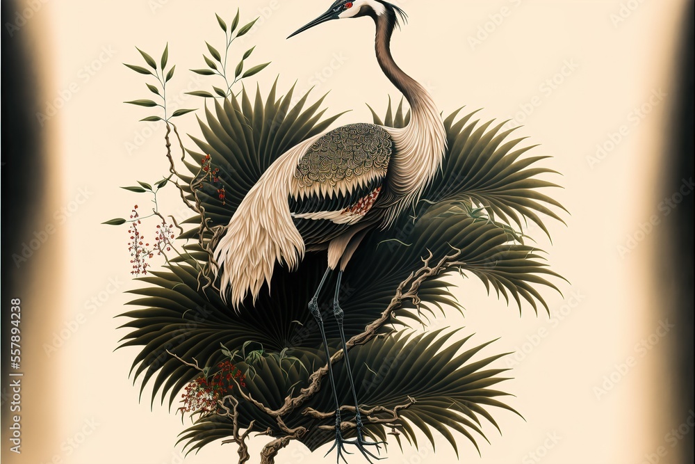 Japanese Crane Japanese Art Style Stock Illustration Adobe Stock japanese-crane-japanese-art-style-stock-illustration-adobe-stock