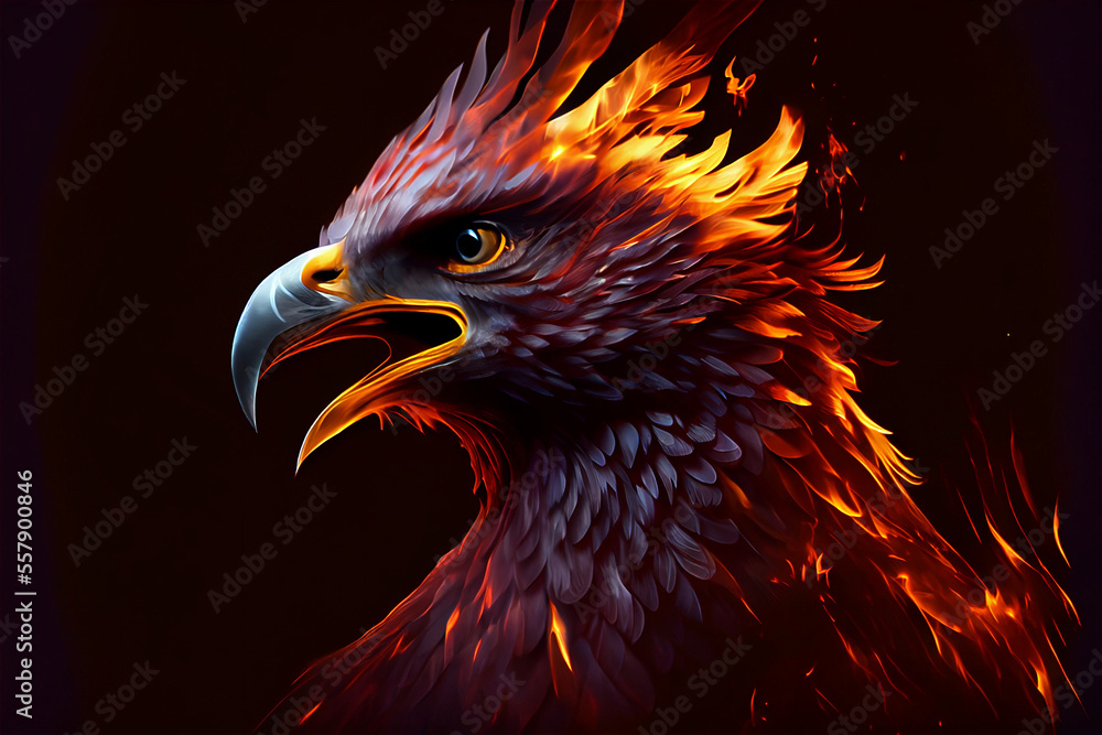Phoenix Bird Phoenix Vogel griechische Mythologie mit Flammen ...