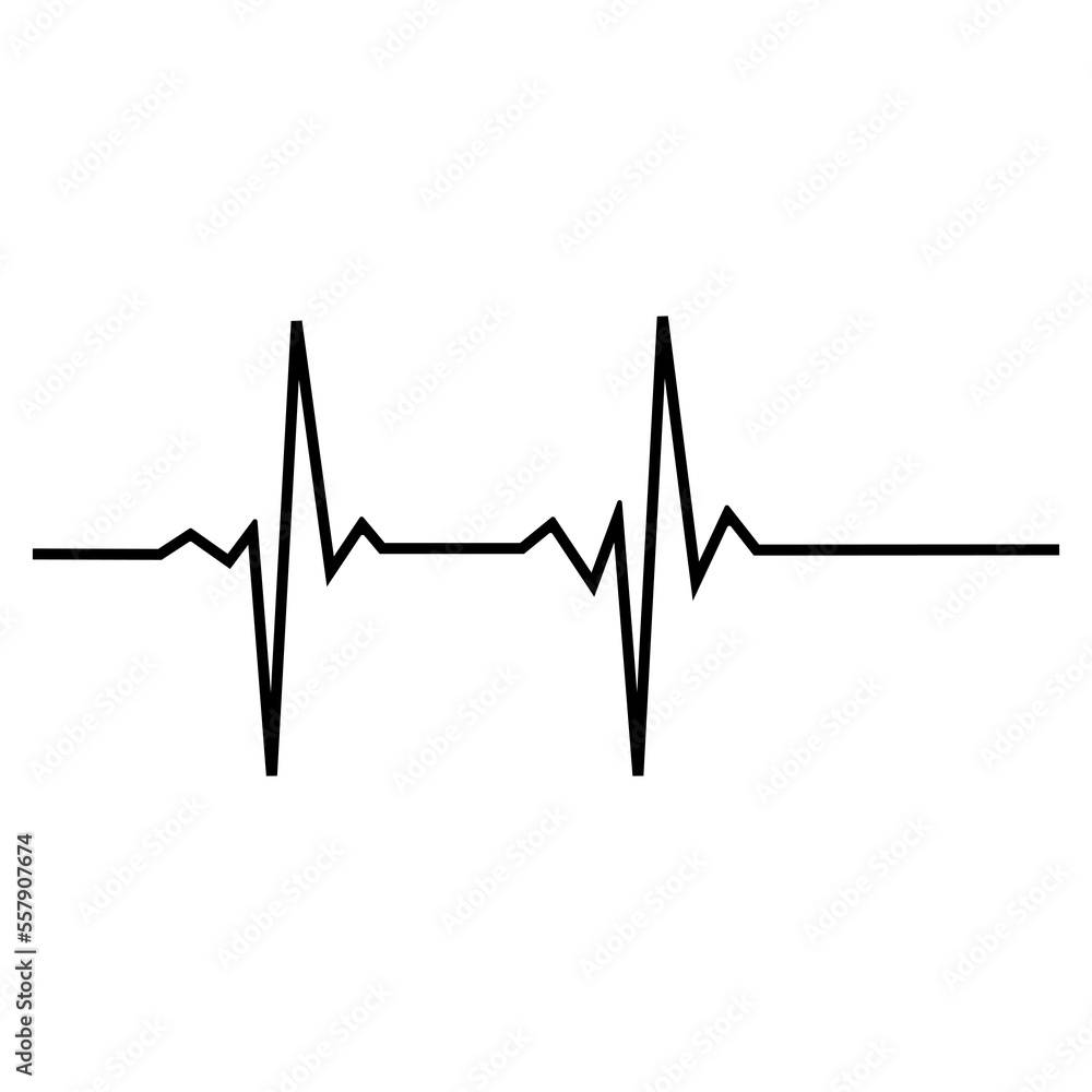Photo & Art Print Heart beat ECG on Transparent Background, Sumran