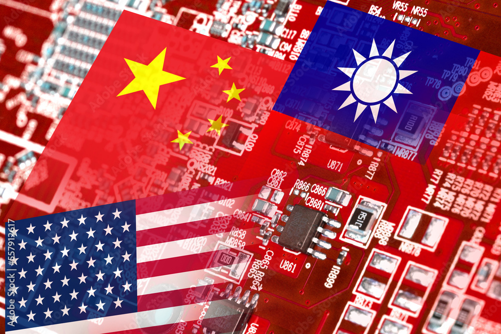 Flag of the Republic of China, Taiwan and the United States on ...