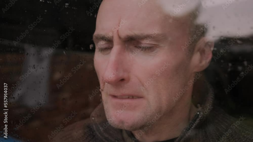 Vidéo Stock Actor. Male mental health. A middle aged male. Male ...