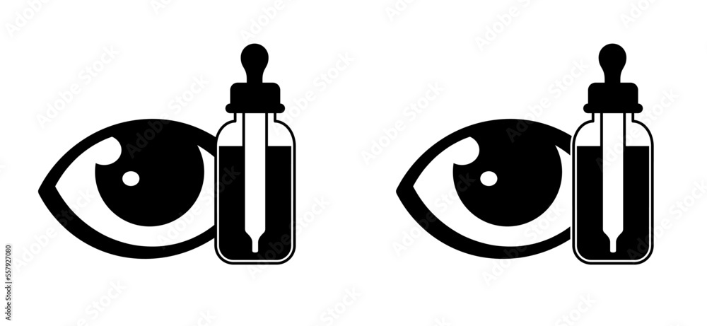 Eyedropper. Cartoon eye with eye drops, ophthalmology. Medical eye ...
