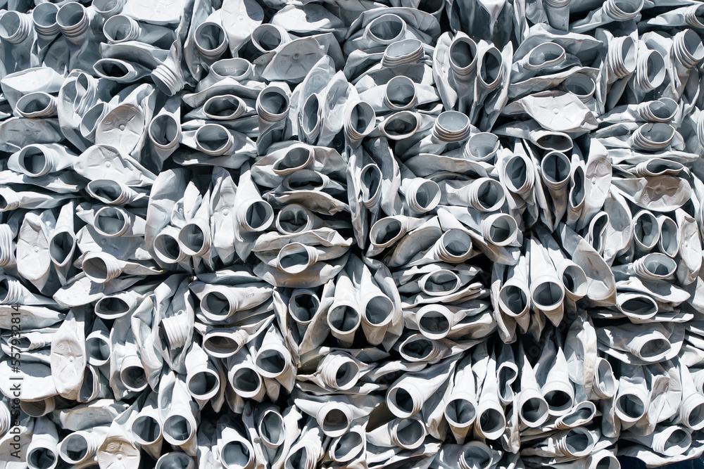 Used plastic bottle background. Recycle plastic trash and waste to ...