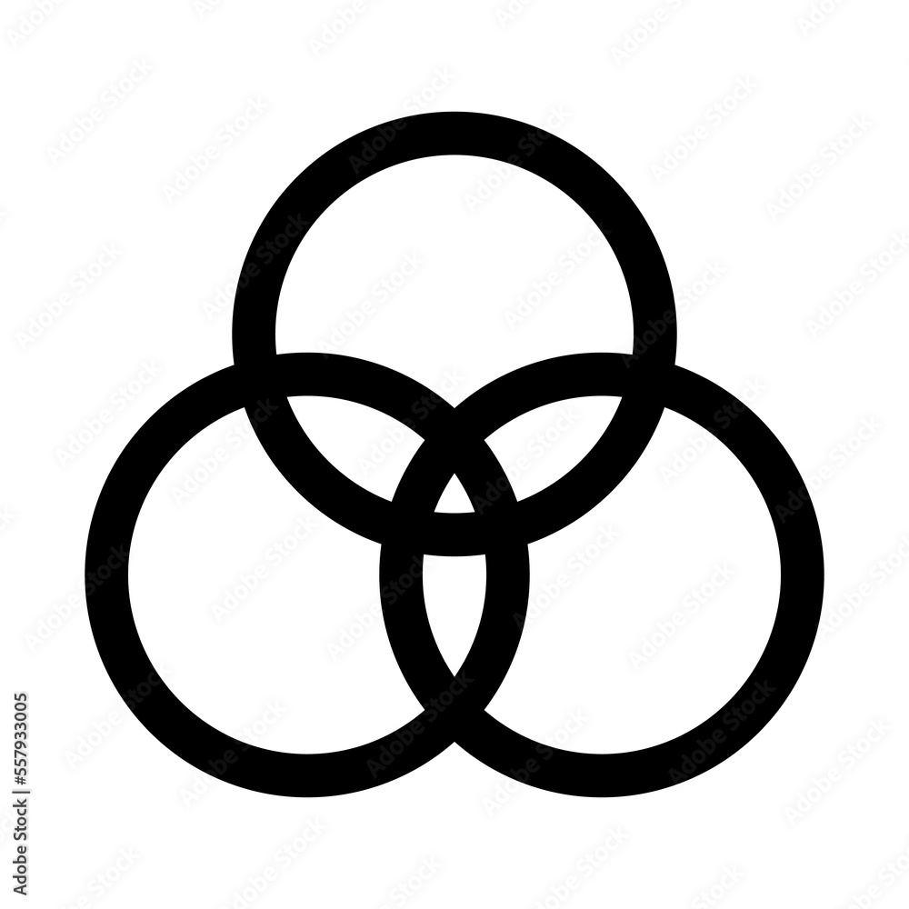 Color filter icon line isolated on white background. Black flat thin ...