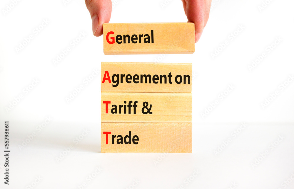 GATT symbol. Concept words GATT general agreement on tariff and trade ...