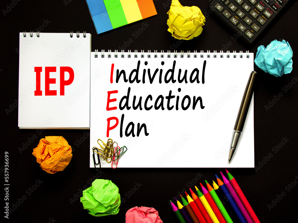 IEP individual education plan symbol. Concept words IEP individual ...