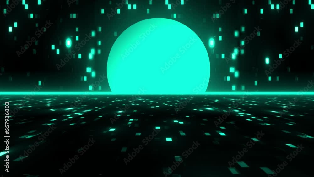 Futuristic Animation Of Retro Land, Retro Background With Sun And ...
