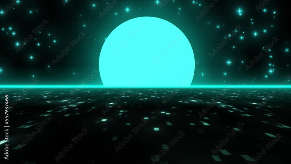 Vídeo do Stock: Futuristic Animation Of Retro Land, Retro Background ...