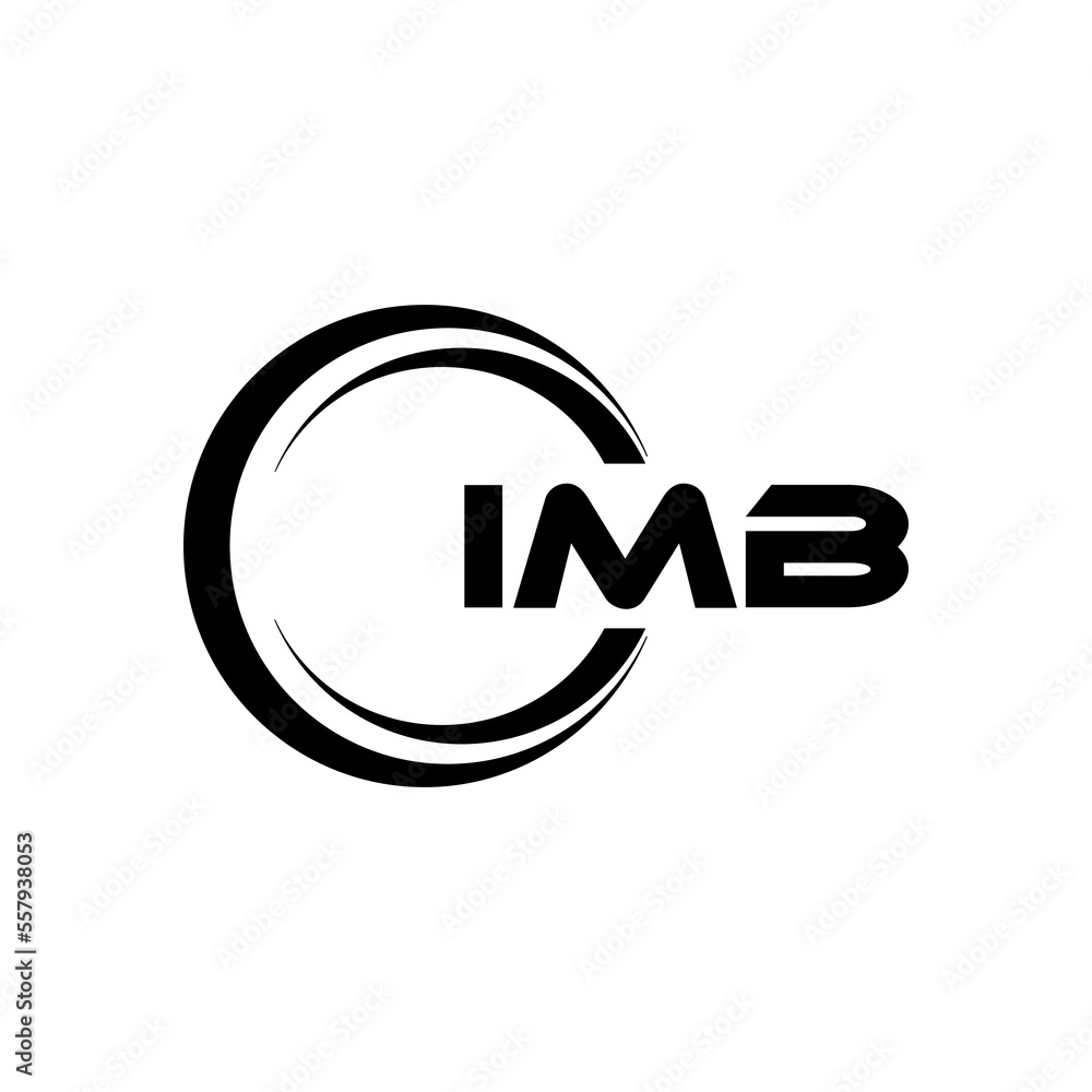 IMB letter logo design with white background in illustrator, cube logo ...