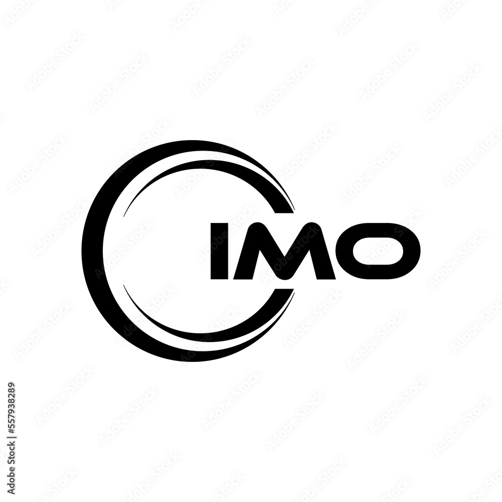 IMO letter logo design with white background in illustrator, cube logo ...