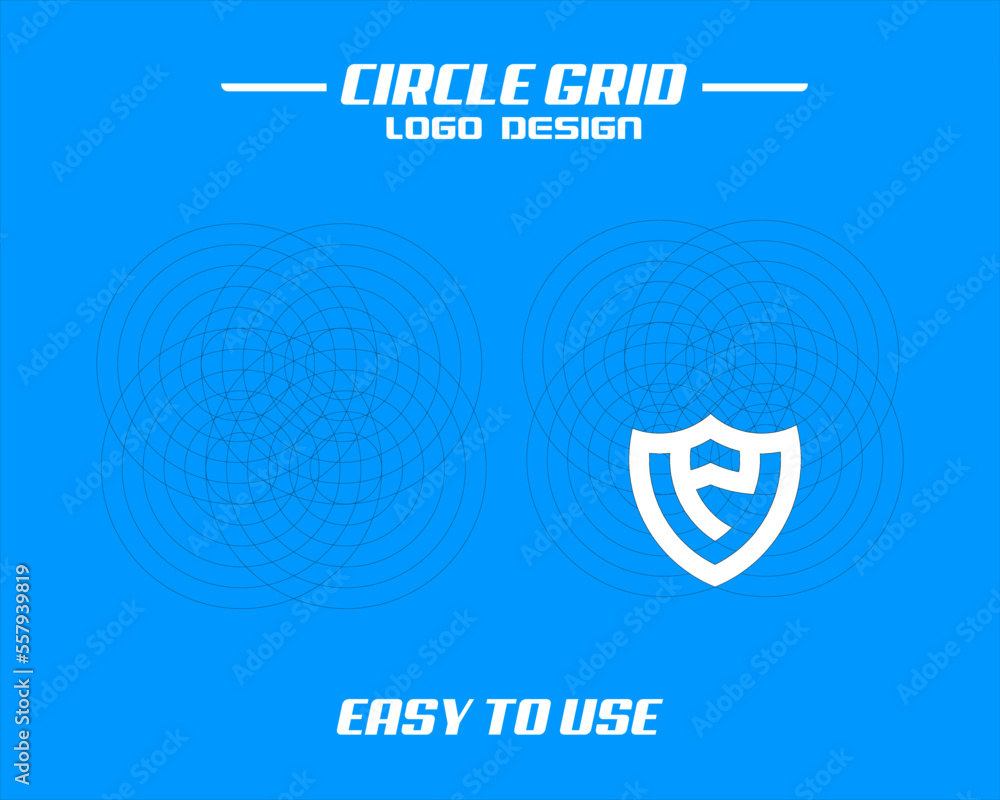 LOGO MAKER DESIGN GRID CIRCLE FOR LOGO DESIGN Stock Vector | Adobe Stock