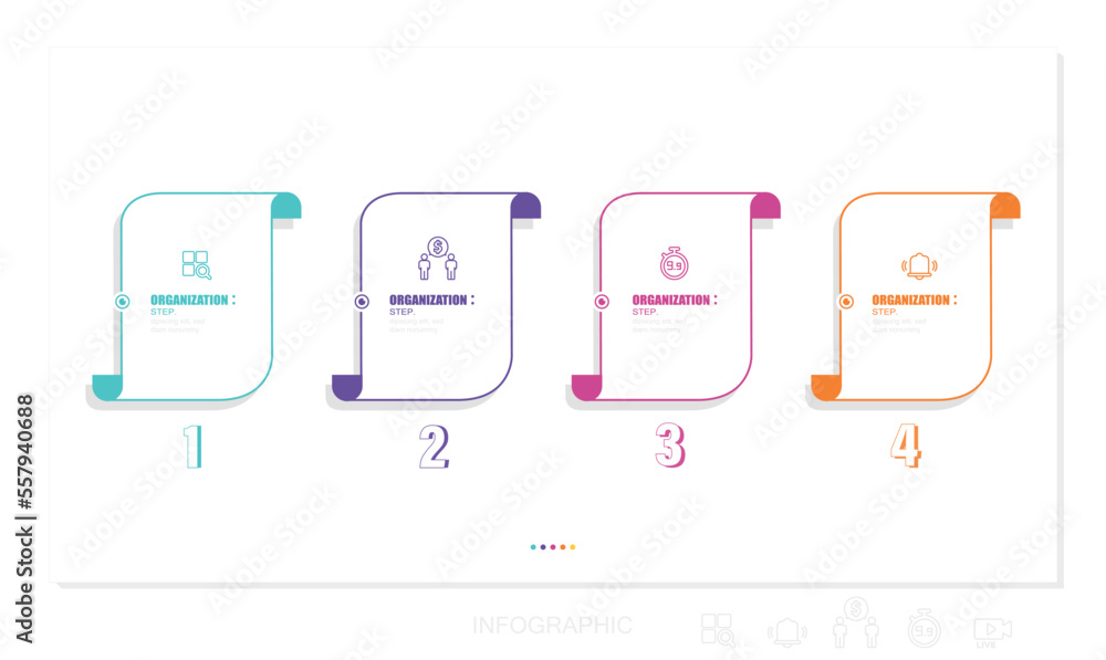 Business data visualization. timeline infographic icons designed for ...