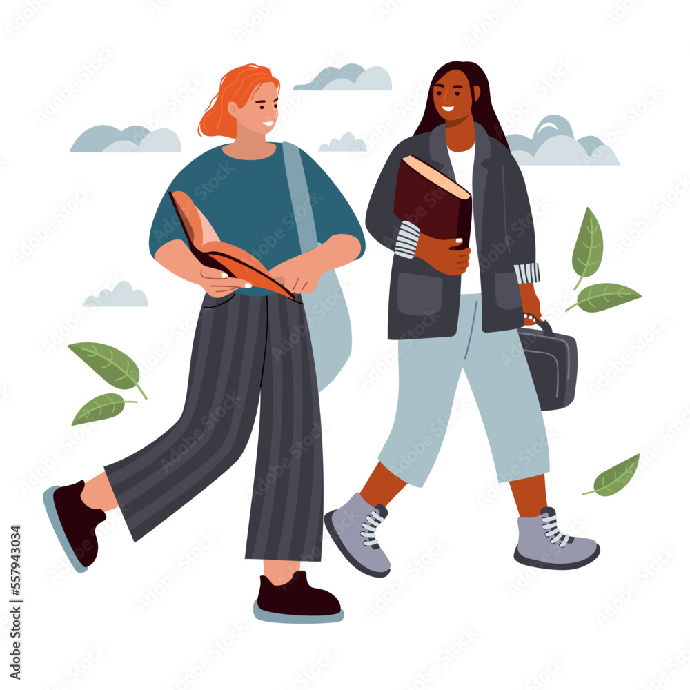 Two Cartoon Girlfriends