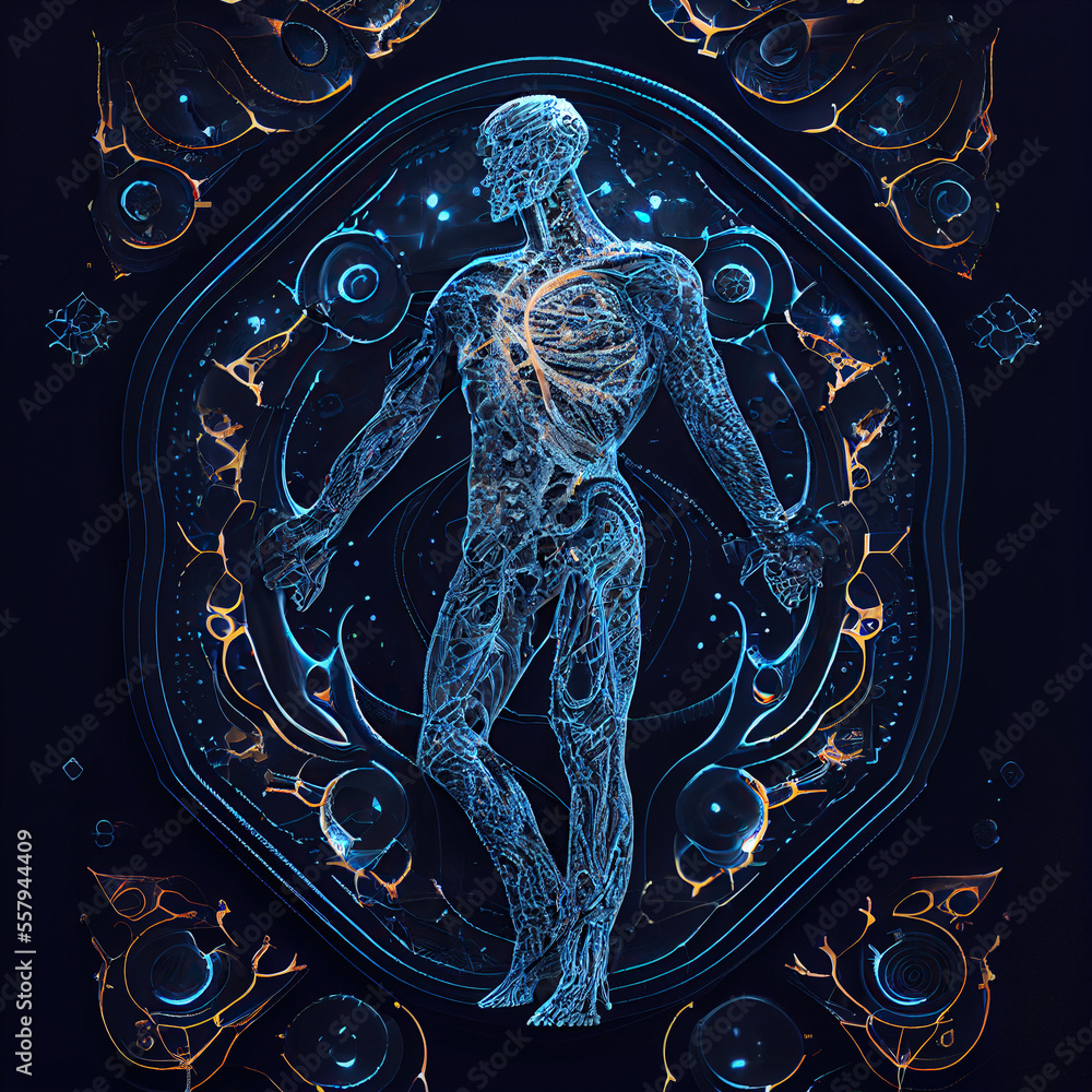 Nanotechnology concept art - By Generative AI Stock Illustration ...