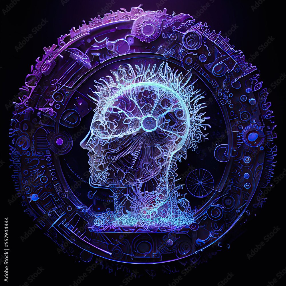 Nanotechnology concept art - By Generative AI Stock Illustration ...