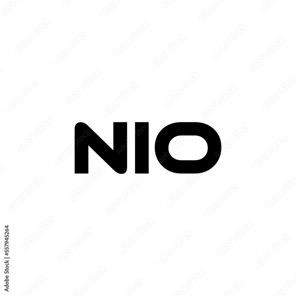 NIO letter logo design with white background in illustrator, vector ...