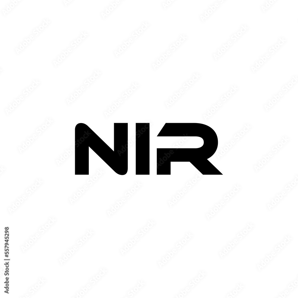 NIR letter logo design with white background in illustrator, vector ...