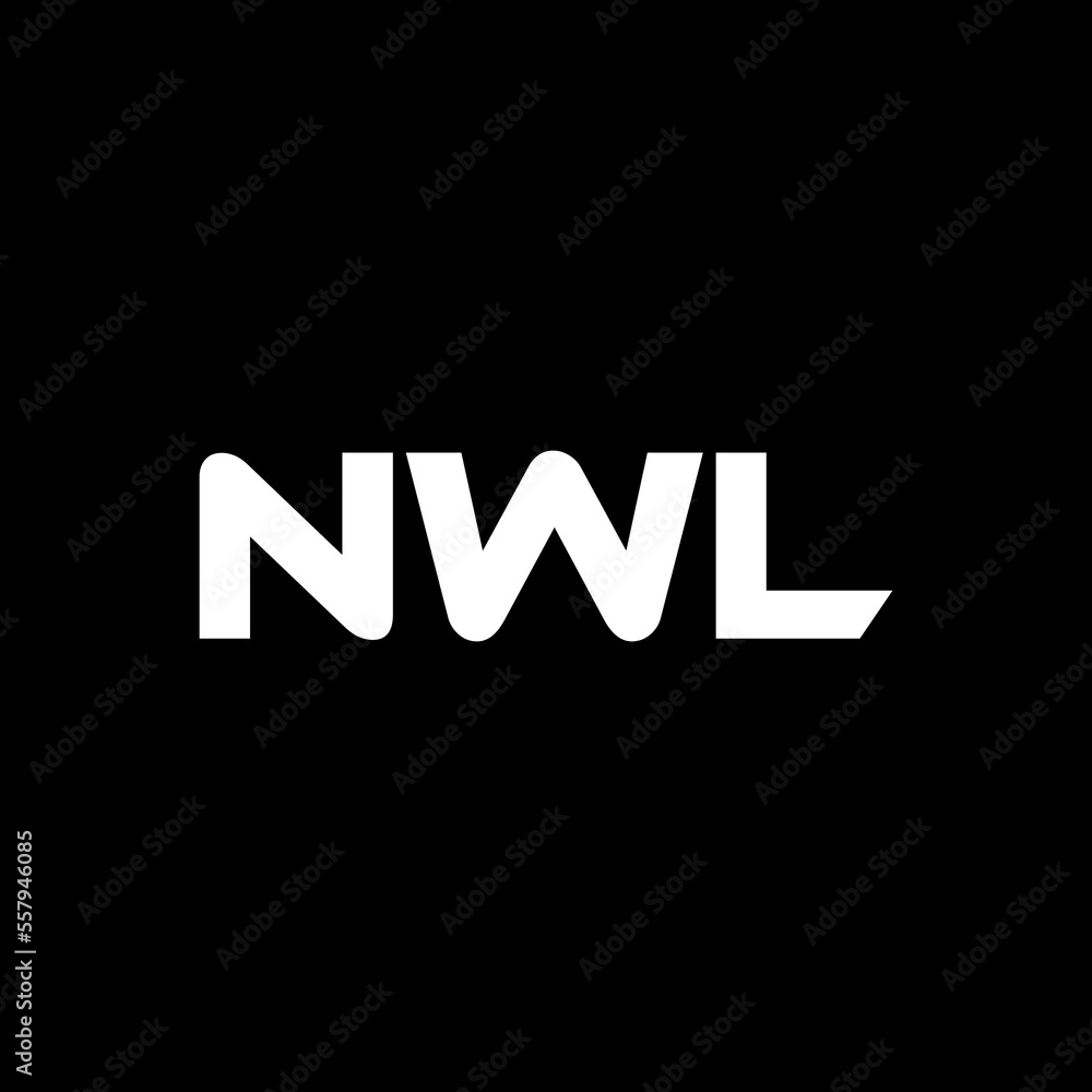 NWL letter logo design with white background in illustrator, vector ...