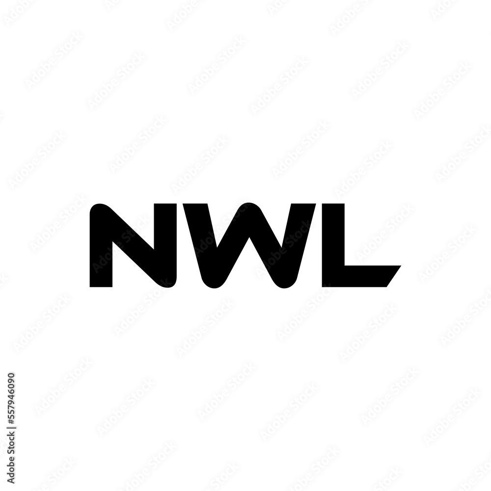 NWL letter logo design with white background in illustrator, vector ...