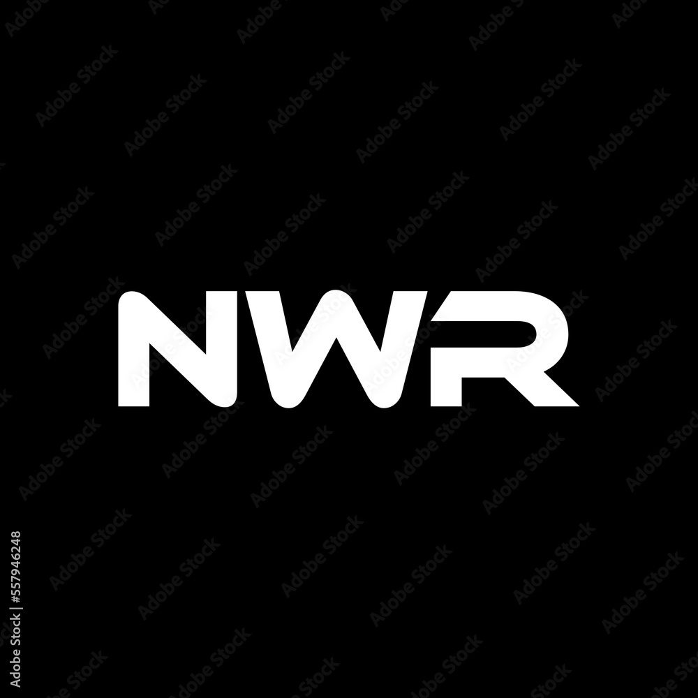 NWR letter logo design with white background in illustrator, vector ...