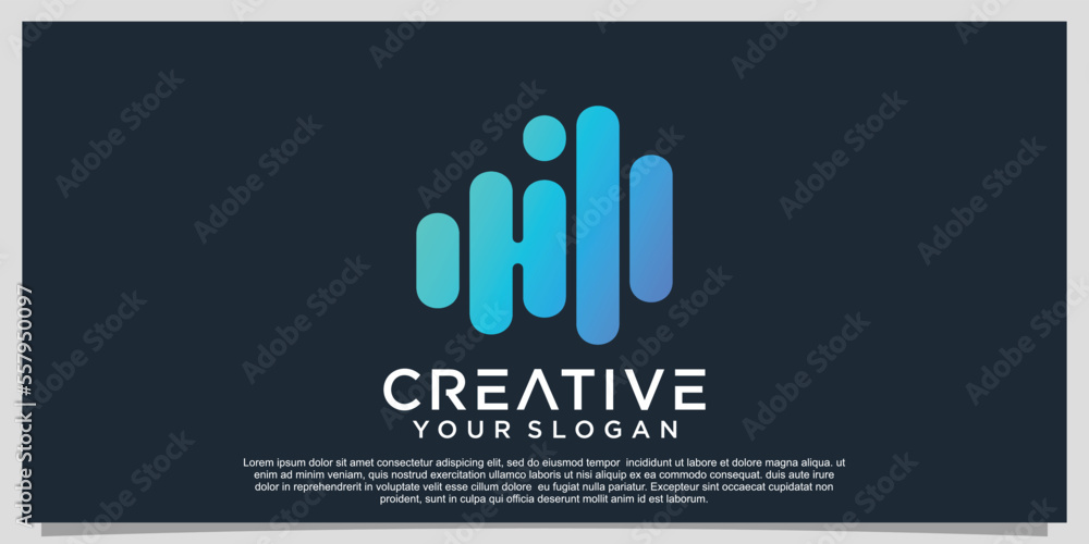 Gradient technology logo design with unique concept Premium Vector Part ...