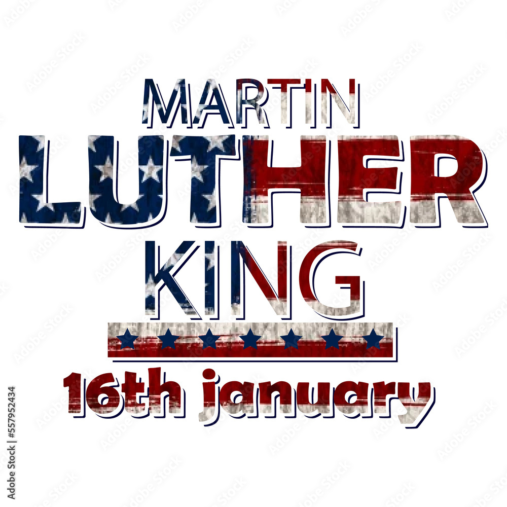 Martin Luther King Jr. Day png, Martin Luther King Jr. Day typography ...
