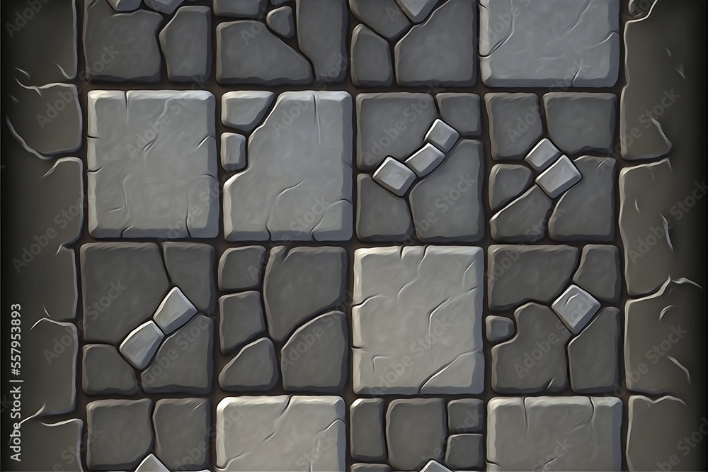 Paved road pattern illustration perfect for video game design. Grey ...