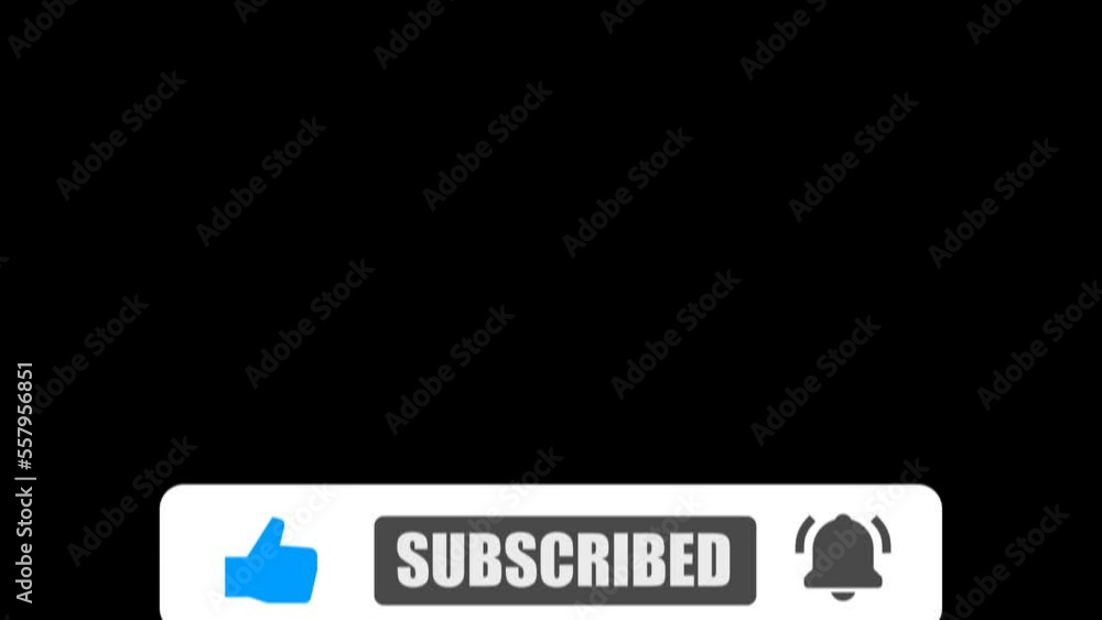Youtube subscribe icon banner animation with like and bell notification ...
