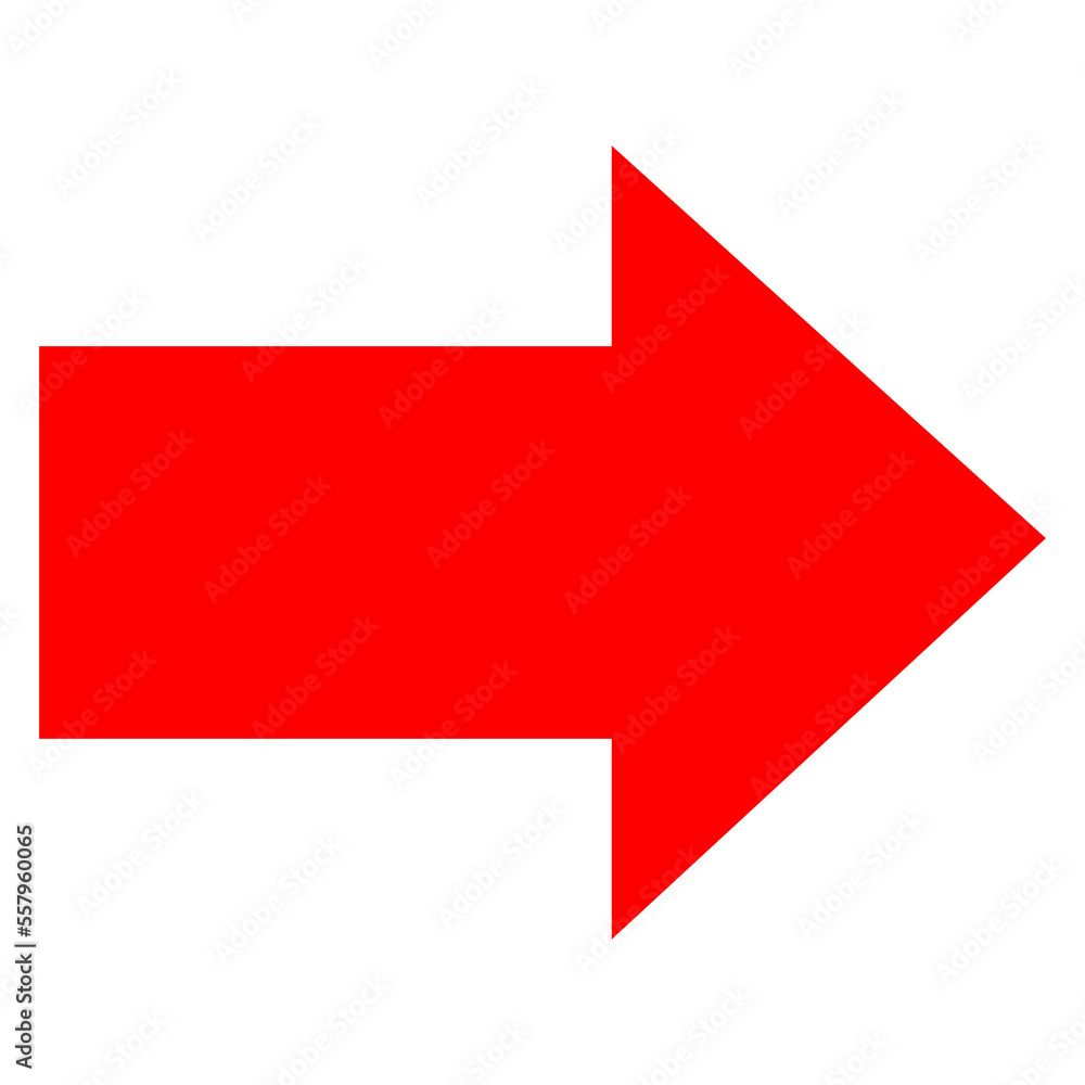 Red Directional Arrow on Transparent Background Stock Illustration ...