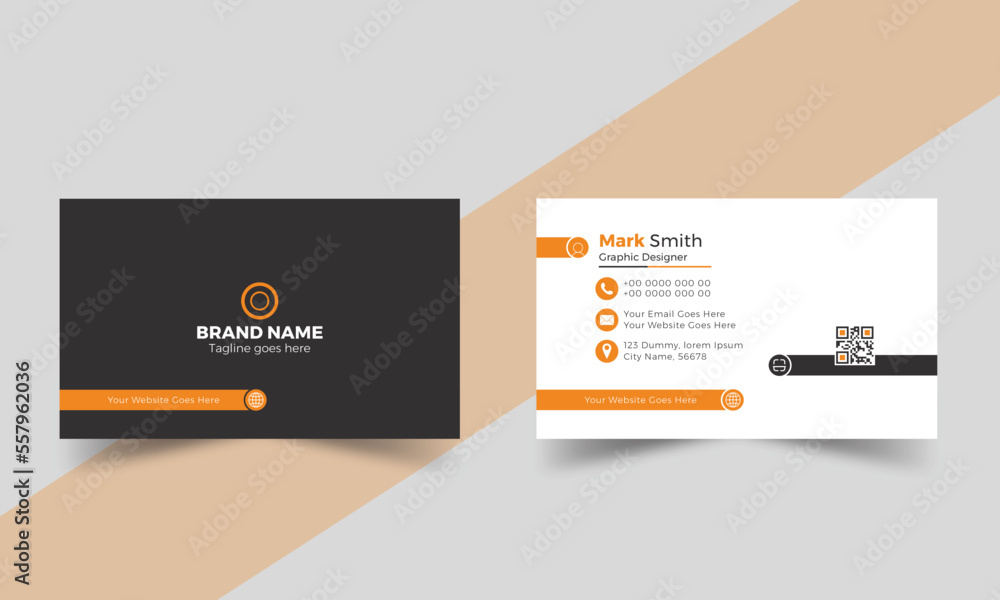 Modern creative business card and name card, simple clean template ...