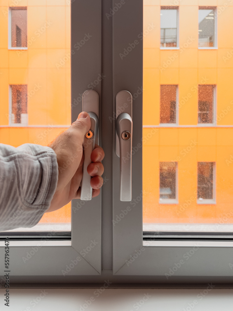 Personal perspective male closing opening modern pvc aluminum triple ...