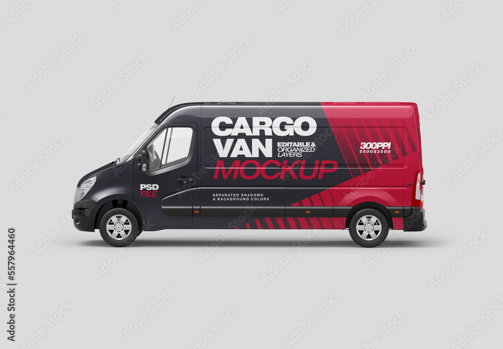 Cargo Van Mockup Stock Template | Adobe Stock