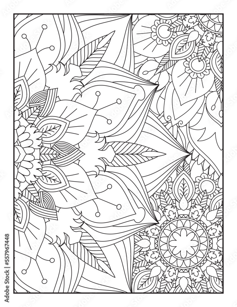 Flower Mandala Coloring Pages, Floral Mandala Coloring Pages, Mandala ...